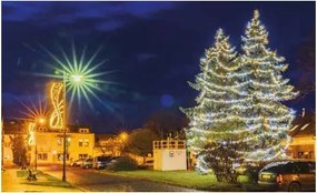 DecoLight SR-108050 Prodlužovací venkovní girlanda 10m PROFI FLASH 230V 80 LED teplá + studená bílá