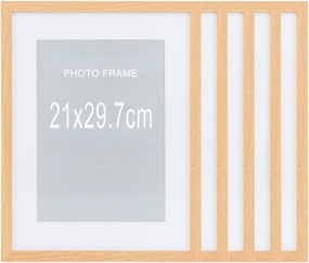 Rámečky v sadě 5 ks v přírodní barvě 21x30 cm Marbella – House Nordic