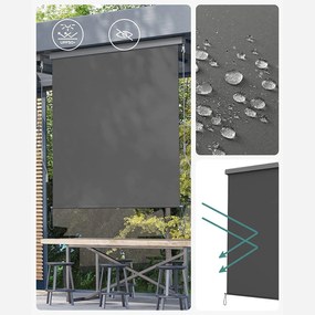 Vertikální sluneční clona voděodolná 1,4 m x 2,5 m, šedá