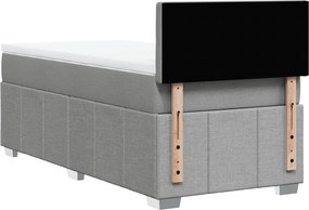 Box spring postel s matrací světle šedá 80 x 200 cm textil 3286909