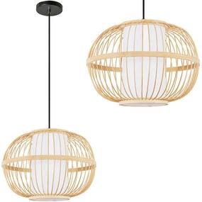 Toolight Natural, závěsné stropní svítidlo 1xE27 APP1631-1CP, přírodní hnědá, OSW-05104