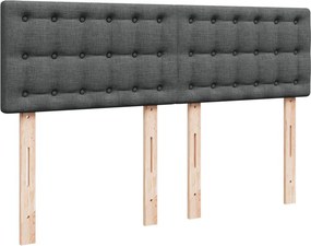 Box spring postel s matrací tmavě šedá 140x200 cm textil 3287106