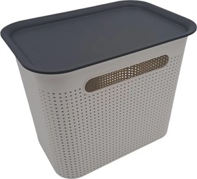 Rotho Úložný box s víkem a s madly BRISEN 7l, 26x18x21cm, bílý