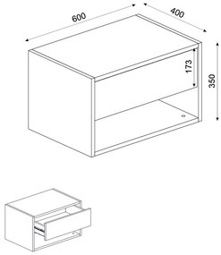 Noční stolek VIKTORIE sapphire
