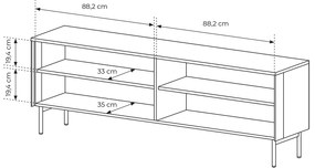 Obývací stěna LUMI | 454 cm | kašmír/zlatá