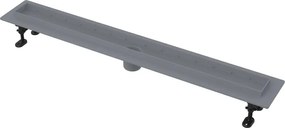 Alcadrain Podlahový žlab s okrajem pro perforovaný rošt nebo vložení dlažby, bez zápachové uzávěry - APZ2012-550