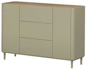 Komoda Elivo 150 cm na nožkách - eukalyptus / dub baltic dune