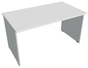 Stůl pracovní rovný 140 cm - Hobis Gate GS 1400 Dekor stolové desky: bílá, Dekor lamino podnože: šedá