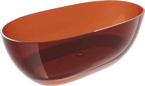 Mexen Pure earth volně stojící vana průhledná 170 x 80 cm, chromová zátka - 58071708005