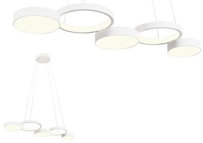 Redo 01-2542 závěsné LED stmívatelné svítidlo Cronos pískově bílá, 65W, 3000K, 95cm