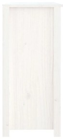 Příborník bílý 100 x 35 x 74 cm masivní borové dřevo