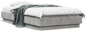 Rám postele s LED osvětlením betonově šedý 90 x 190 cm - Default Title
