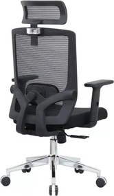 Kancelářská ergonomická židle Neoseat GRANDINI — síť / látka, černá, nosnost 150 kg