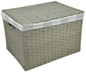 Vingo Úložný box s víkem šedý Rozměry (cm): 36x25, v. 26