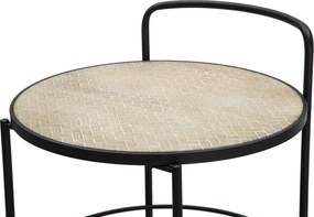 Servírovací vozík Arex 40 cm černý/hnědý