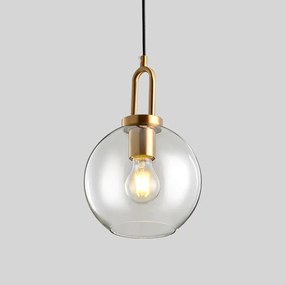 Toolight - Závěsné svítidlo ze skla 1xE27 60W APP442-CP, zlatá, OSW-05633
