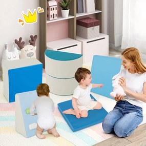 Costway 6 KS. Dětské stavebnice z materiálu stud s lezeckými kameny