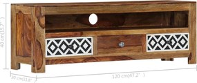 vidaXL TV stolek 120 x 30 x 40 cm masivní sheeshamové dřevo [248093]