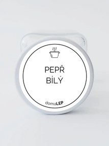 Samolepka na kořenky PEPŘ BÍLÝ bílá 5 cm základní písmo