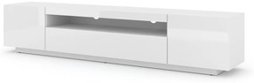 TV stolek AURA 200 | bílý - bílý lesk Variant: bez LED osvětlení