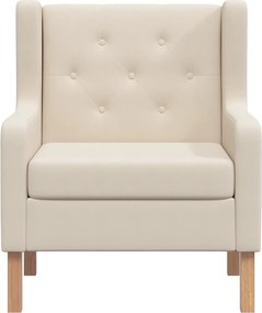 Křeslo krémové bílé textil 245449