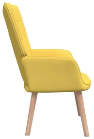 Petromila Relaxační židle se stoličkou hořčicová textil