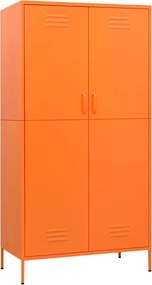 Šatní skříň oranžová 90 x 50 x 180 cm ocel 336246