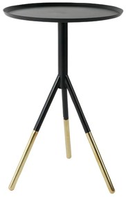 OnaDnes -20% Černý kovový odkládací stolek DUTCHBONE Elia 37 cm