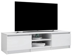 vidaXL Marketos TV stolek bílý s vysokým leskem 140x40x35,5 cm kompozitní dřevo