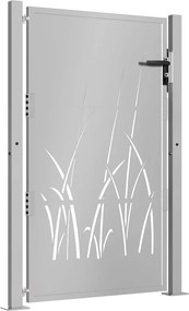 Zahradní branka 100 x 125 cm z corten oceli, design s trávou 153174