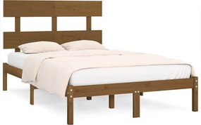 Rám postele medově hnědý masivní dřevo 200 x 200 cm 3104696