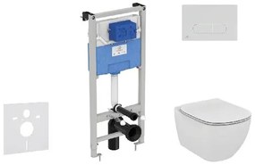 Ideal Standard ProSys - Set předstěnové instalace, klozetu a sedátka Tesi, tlačítka Oleas M1, Rimless, SoftClose, chrom mat ProSys120M SP11