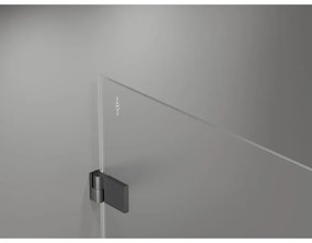 Mexen Lunar-B L sklápěcí sprchový kout levý 90 x 90 cm, čiré sklo, broušený grafit, 832L-090-090-66-00-L