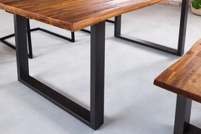 Hnědý dřevěný jídelní stůl Genesis 180 cm