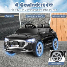 Costway Licencované elektrické vozidlo Audi SQ8 Dětské auto 12-V s – černý