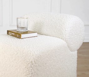 Atelier del Sofa Taburet Monlik Kürk - White, Bílá