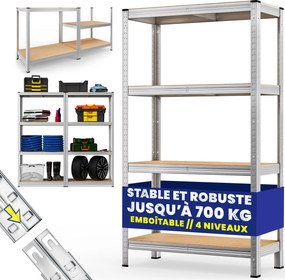 Zátěžový regál 160x90x40cm pozinkované 700kg