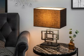 Designová kovová stolní lampa stříbrná &ndash; Graie II