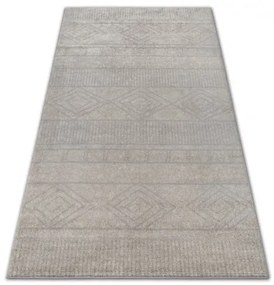 koberec SOFT 8040 AZTÉK BOHO, krémový, recyklovatelná bavlna bav velikost 120x170 cm | krásné koberce cz