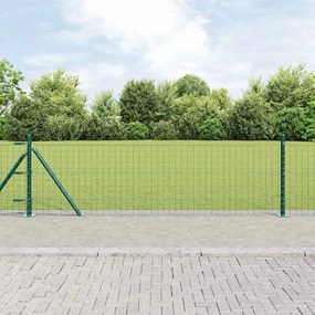 Plotový sloupek s betonovým základem 26 ks Zelená 3350221
