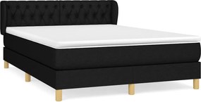 Box spring postel s matrací černá 140 x 190 cm textil 3127039
