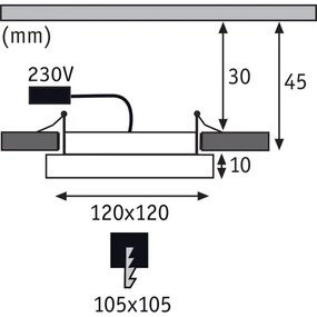 Paulmann 92940 - LED/6,5W IP44 Stm koup podhledové svítidlo AREO 230V