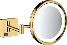 Hansgrohe AddStoris, kosmetické zrcadlo s LED osvětlením, leštěný vzhled zlata, HAN-41790990