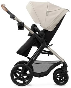 KINDERKRAFT-Kombinovaný kočárek 3v1 MOOV 2 Moonlight grey + autosedačka MINK PRO