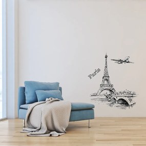 Samolepka na zeď "Paříž 3" 78x70 cm