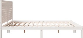 Prodloužený rám postele bez matrace bílý 200 x 210 cm masiv 3309306