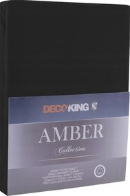 Decoking Amber Prostěradlo Jersey -200-220x200- Černá