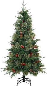 Umělý Skládací Vánoční Strom s stojanem Zelená 150 cm PE a PVC 3397413