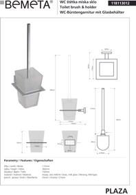 Bemeta Design PLAZA: WC štětka -