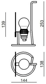 Stilnovo Bugia LED stolní lampa černá lesklá